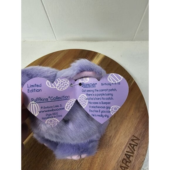 Puffkins | Toys | Vtg 9s Puffkins Bumper Bunny Rabbit Pink Ears Bean ...